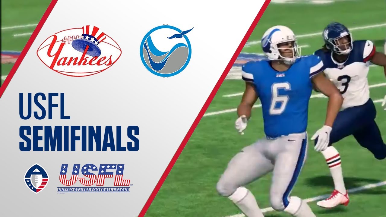 (U.S.A.) 2020 USFL Semi-Finals, New York Yankees vs Portland Breakers ...