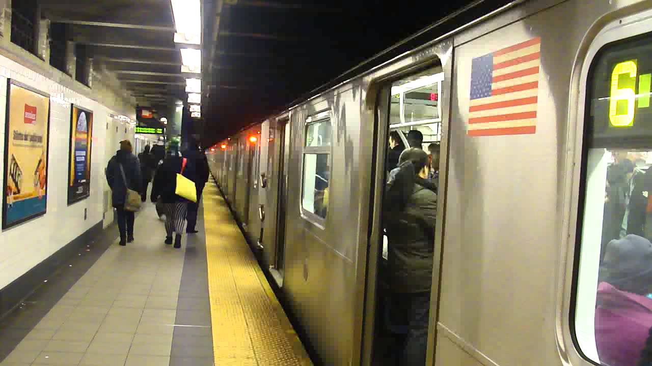 MTA Lexington Line: R142A 6 Trains at 77th St-Lenox Hill Hospital - YouTube