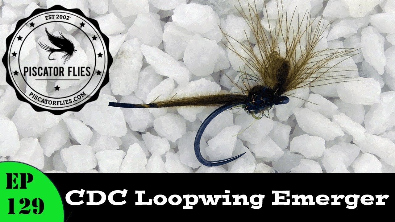 Fly Tying a CDC Loop Wing Emerger - EP 129 Piscator Flies PF - YouTube