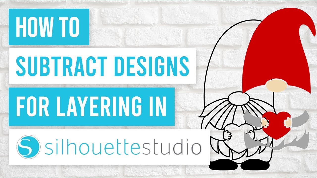 How to Subtract Designs for Layering in Silhouette Studio - YouTube