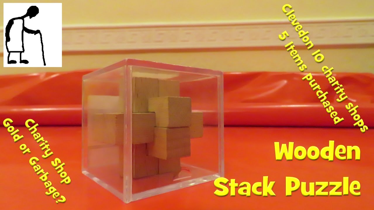 Wooden Stack Puzzle - Clevedon 10 charity shops 5 Items purchased - YouTube
