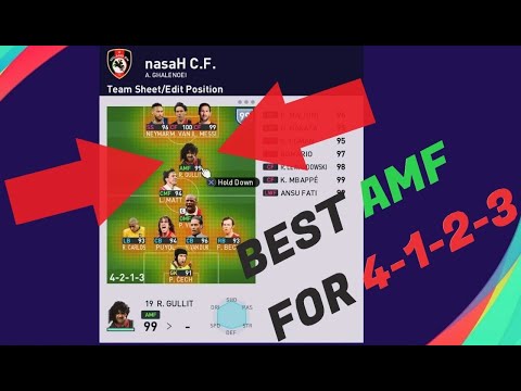 PES eFootball 2021 myClub Tutorial - Best AMF for 4-1-2-3 Counter ...