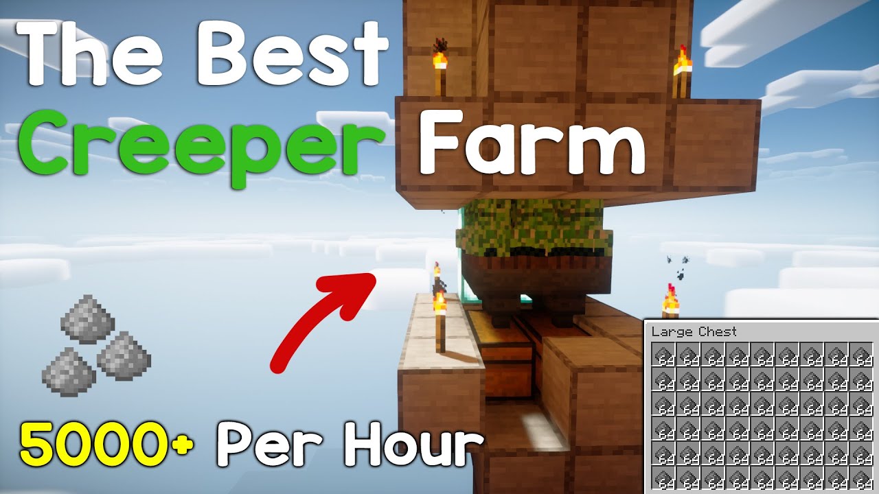 Easy CREEPER FARM in Minecraft 1.21 NEW UPDATE - YouTube
