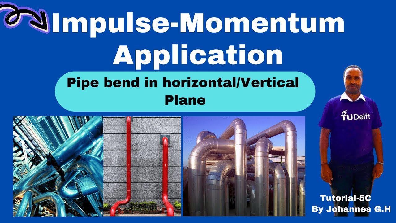 Impulse-momentum application, force exerted in pipe bend, magnitude and ...