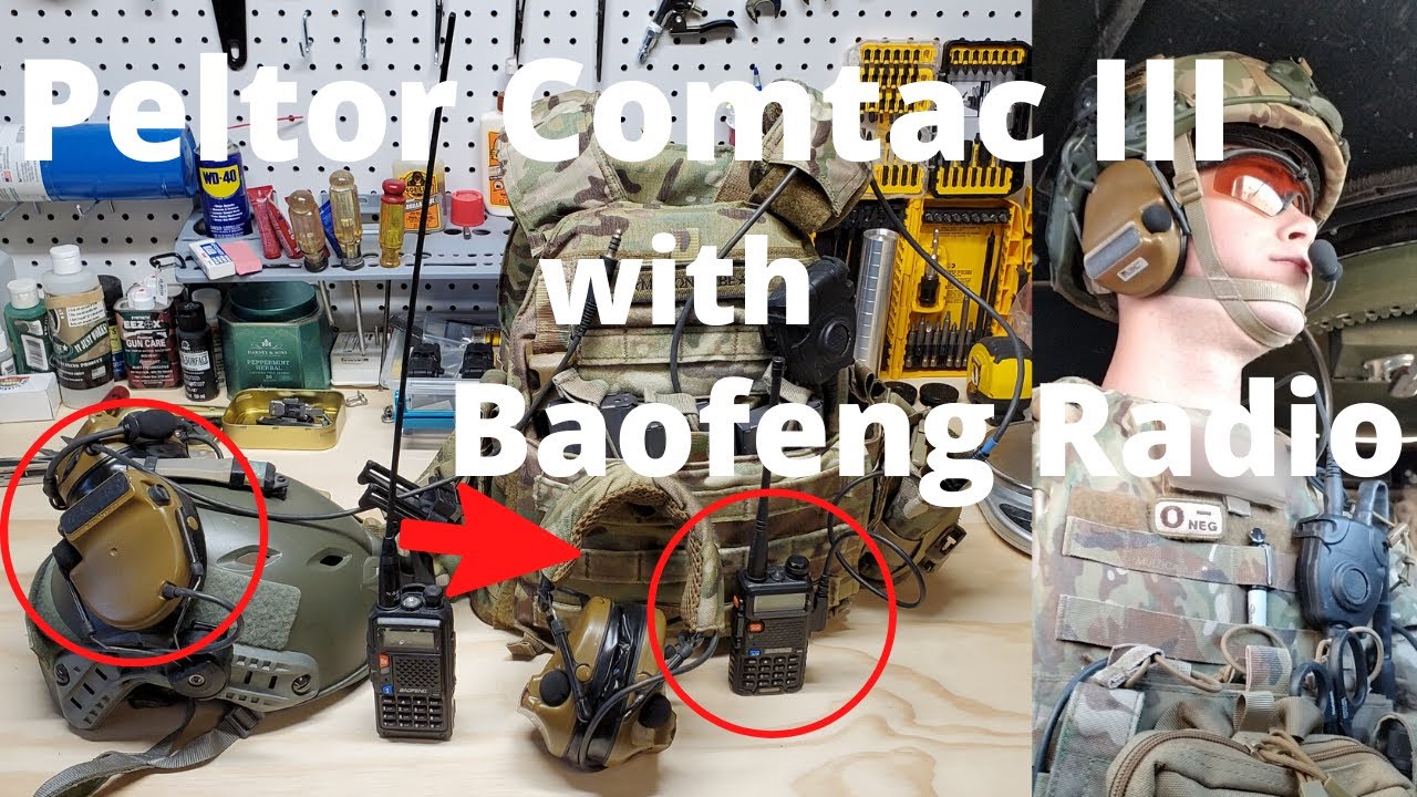 How to connect Peltors comtac III to Baofeng Ham radio - YouTube