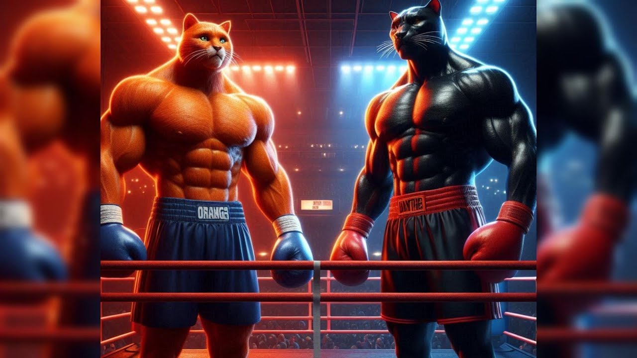 ginger cat revenge for daddy defeating panther - YouTube