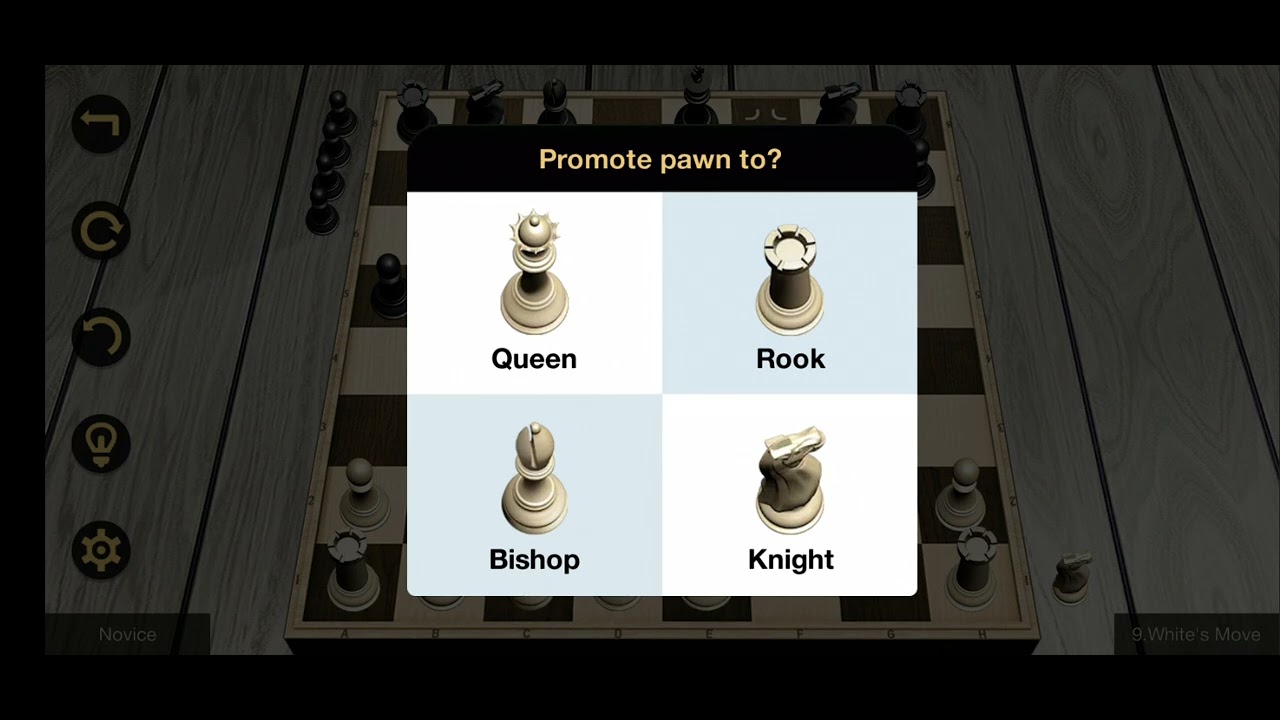 Second level of chess is Novice and I won the match using this chess ...