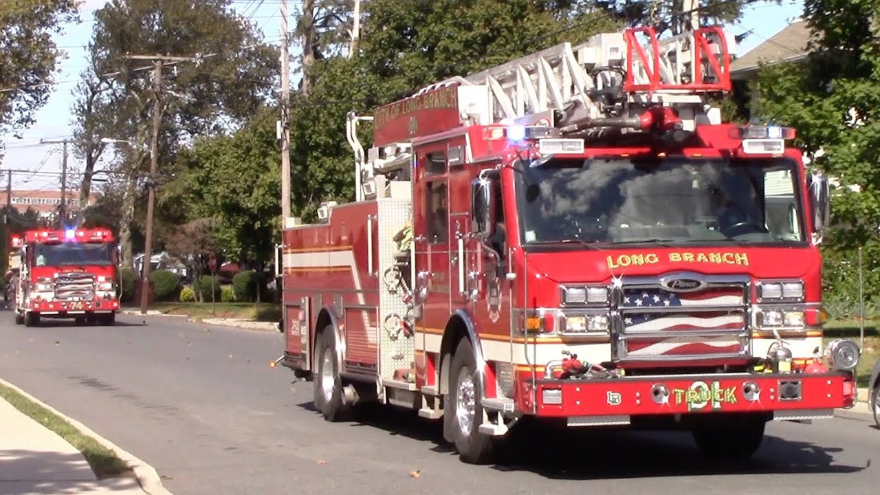 Long Branch Fire Department Truck 25-91 Engine 25-74 Responding 10-4-19 ...