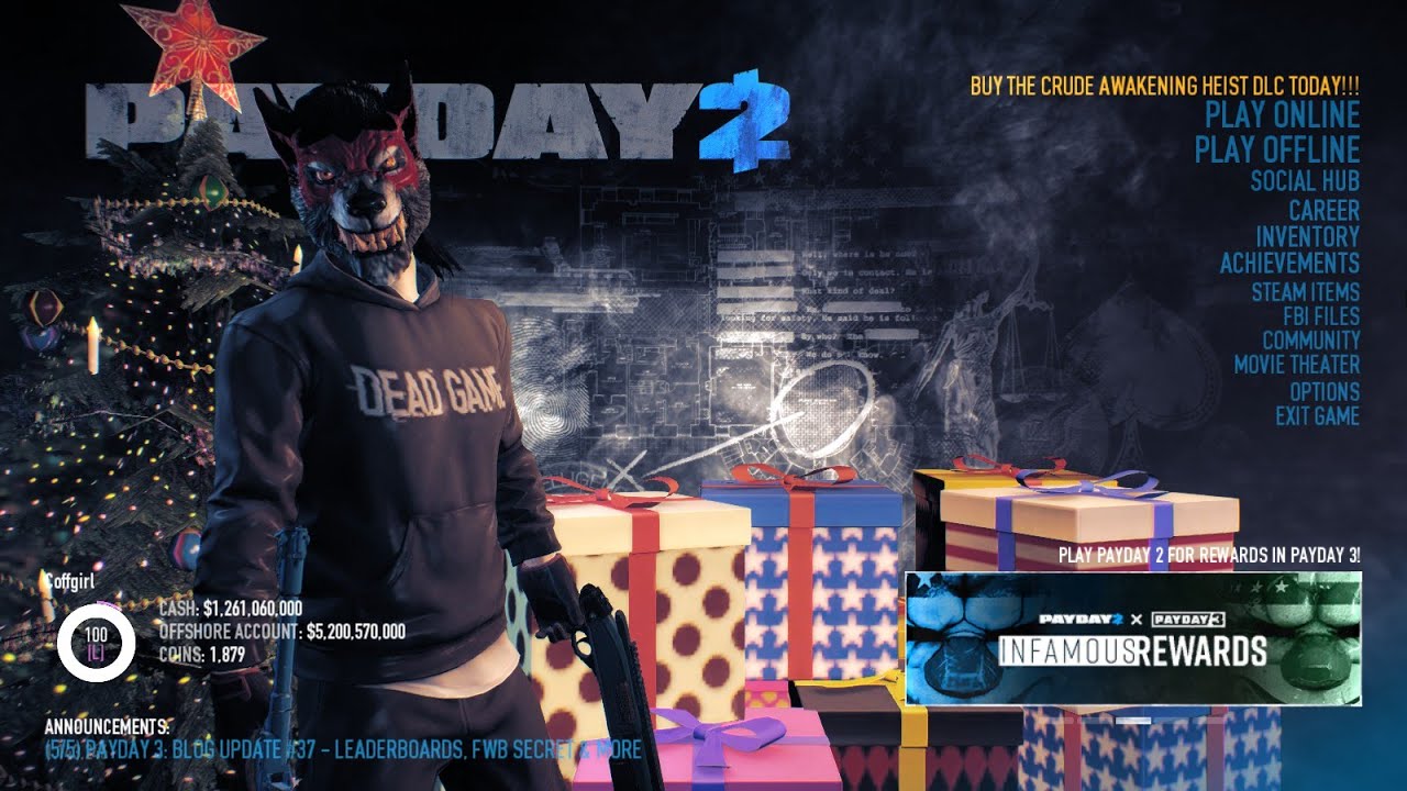Payday 2 : Chilling game on Christmas? - YouTube
