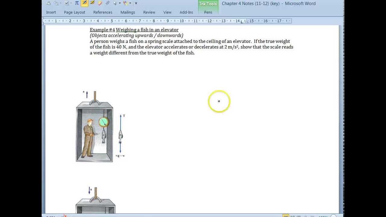 Chapter 4, Example #4 (Weighing a Fish in Elevator) - YouTube