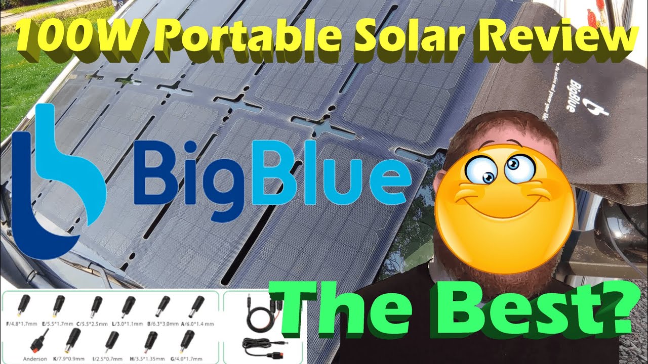 BigBlue 100W Portable Solar Panel Review - YouTube