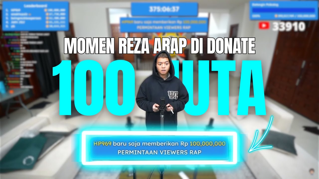 MOMEN REZA ARAP DI DONATE 100 JUTA SECARA LANGSUNG! @ybrap #MARAPTHON2 ...
