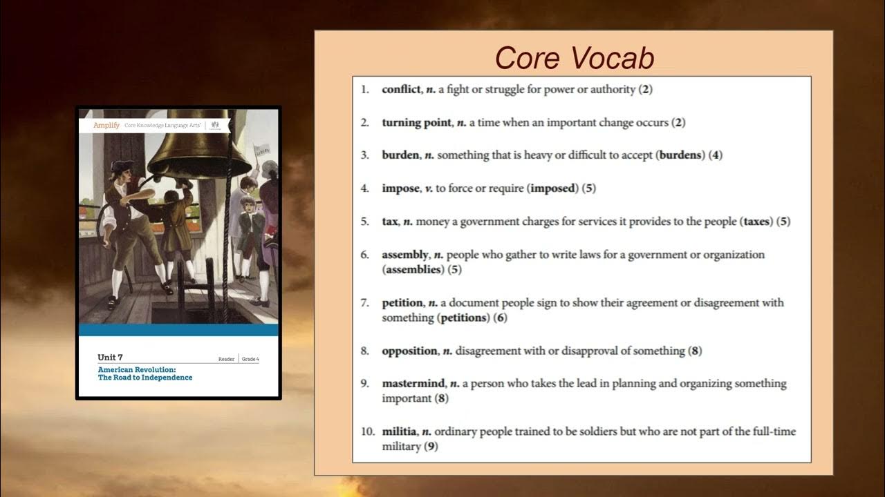 CKLA Unit 5 Lesson 1 Vocabulary - YouTube