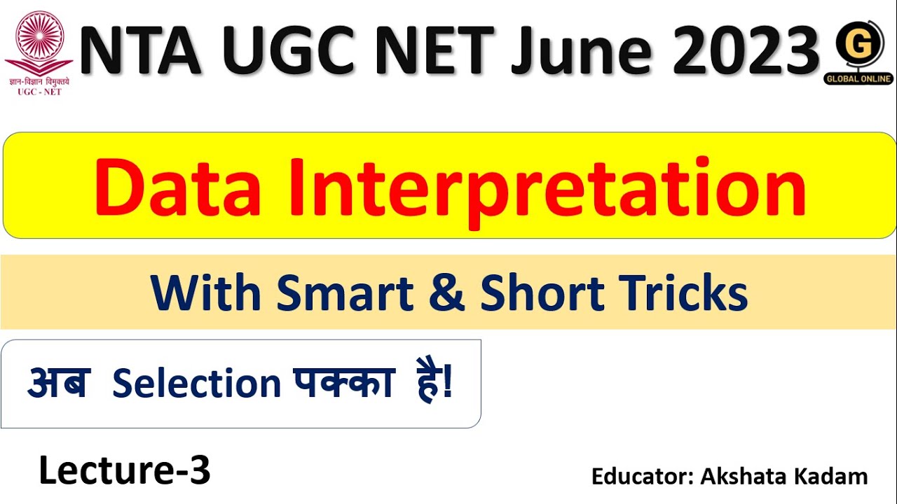 Data Interpretation for NTA UGC NET Paper 1 | DI MCQs with Smart Tricks for June 2023 Exam - YouTube