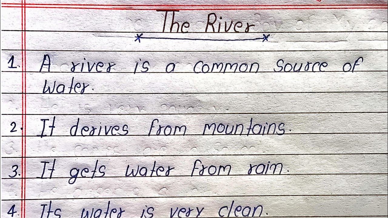 10 Line Essay On The River | River Par Essay Writing in English | Essay ...