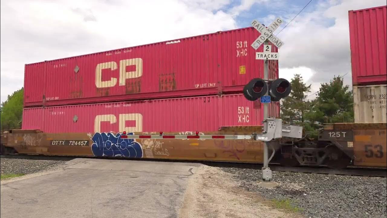 CP 7050 Leads Intermodal East | Edwards Rd. Railroad Crossing #1, Greenwich, OH - YouTube