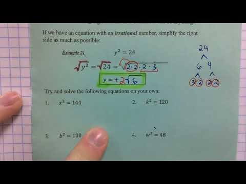 1.3a Square Root Equations - YouTube