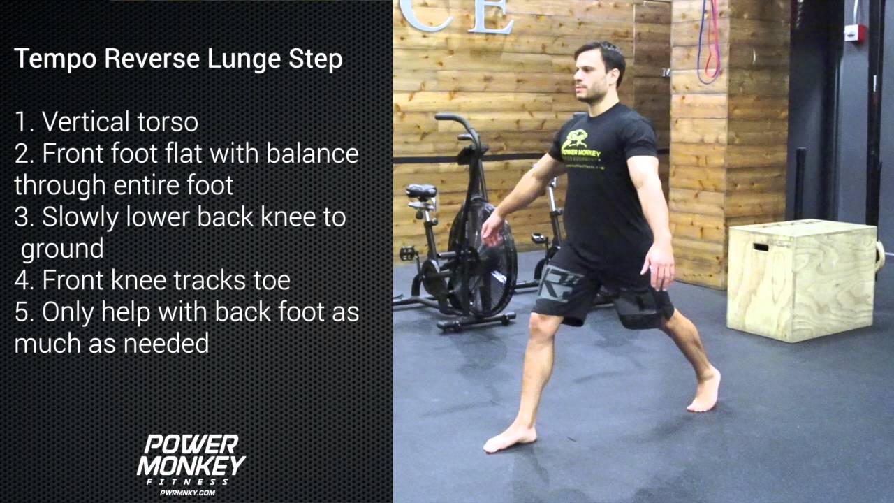 Monkey-Method: Tempo Reverse Lunge Step - YouTube