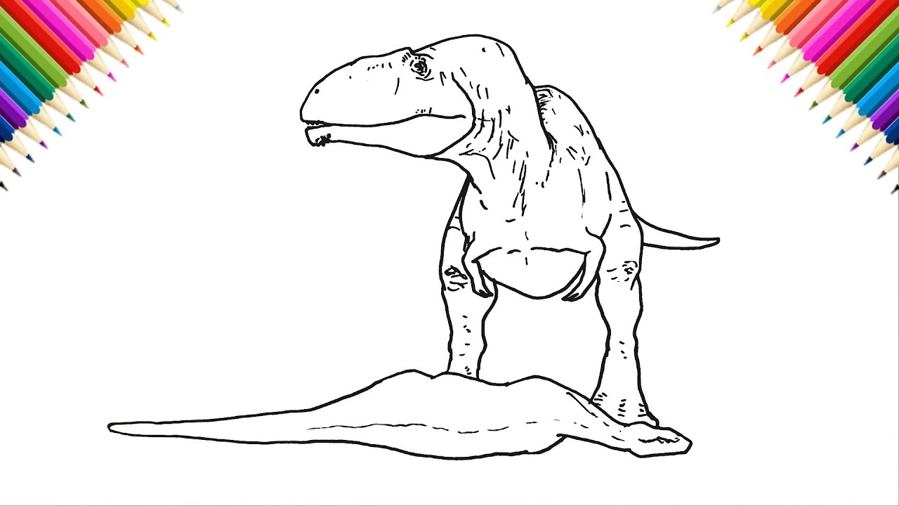How to Draw Carcharodontosaurus from Walking with Dinosaurs - YouTube