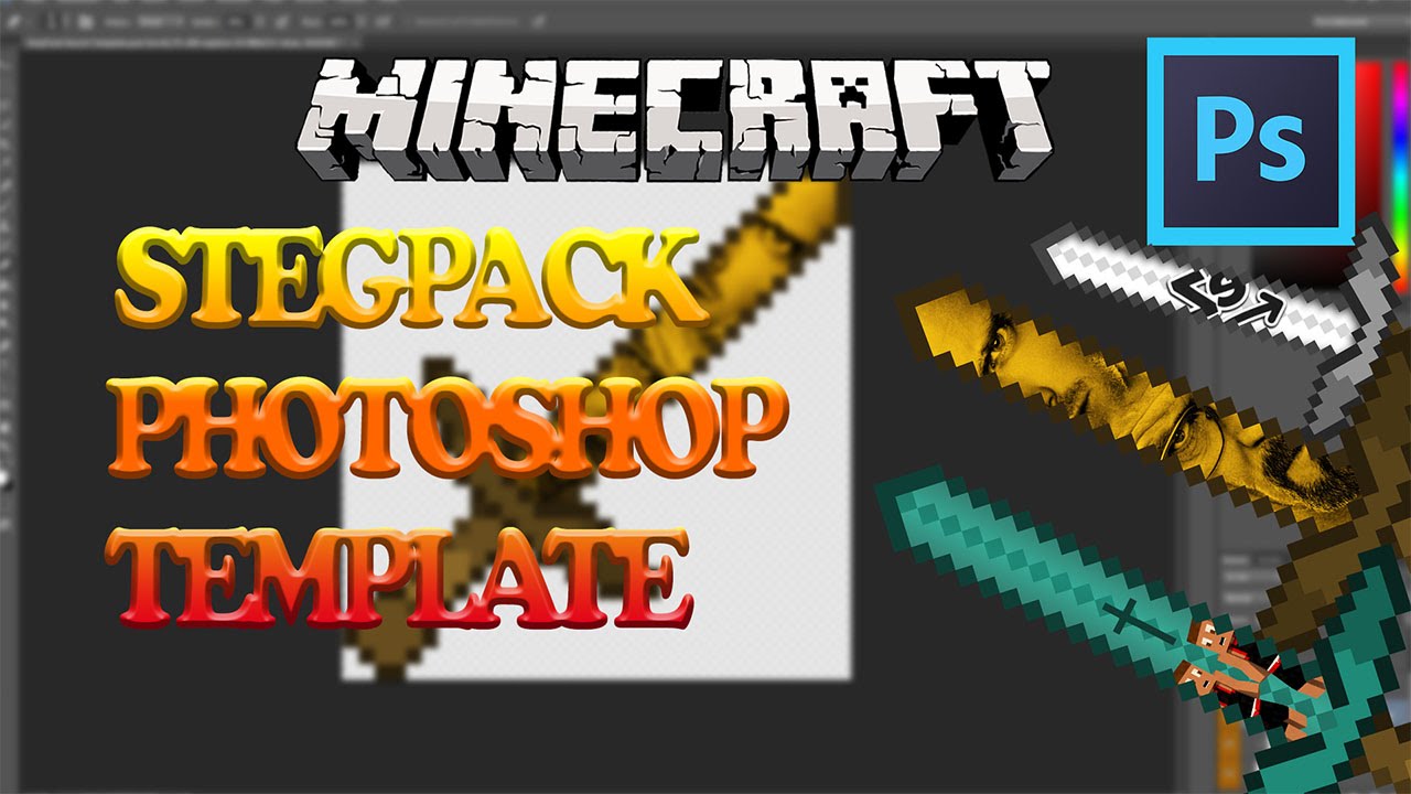 StegPack Photoshop Template|Minecraft - YouTube