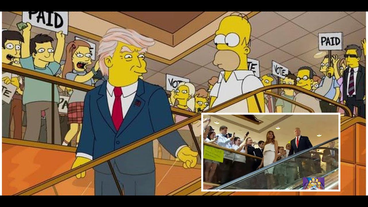 Simpsons Prediction | The Reality of Simpsons Trump’s Escalator Scene ...
