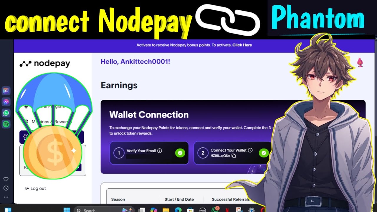 Nodepay wallet Connect Phantom wallet ! - YouTube