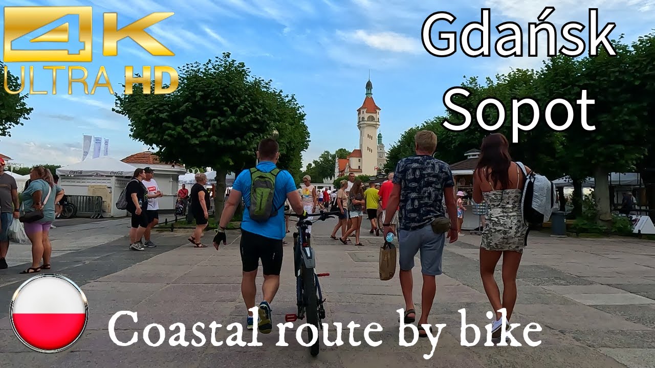 Sopot - Gdańsk : Nadmorska trasa rowerowa Trójmiasto. 4K - YouTube