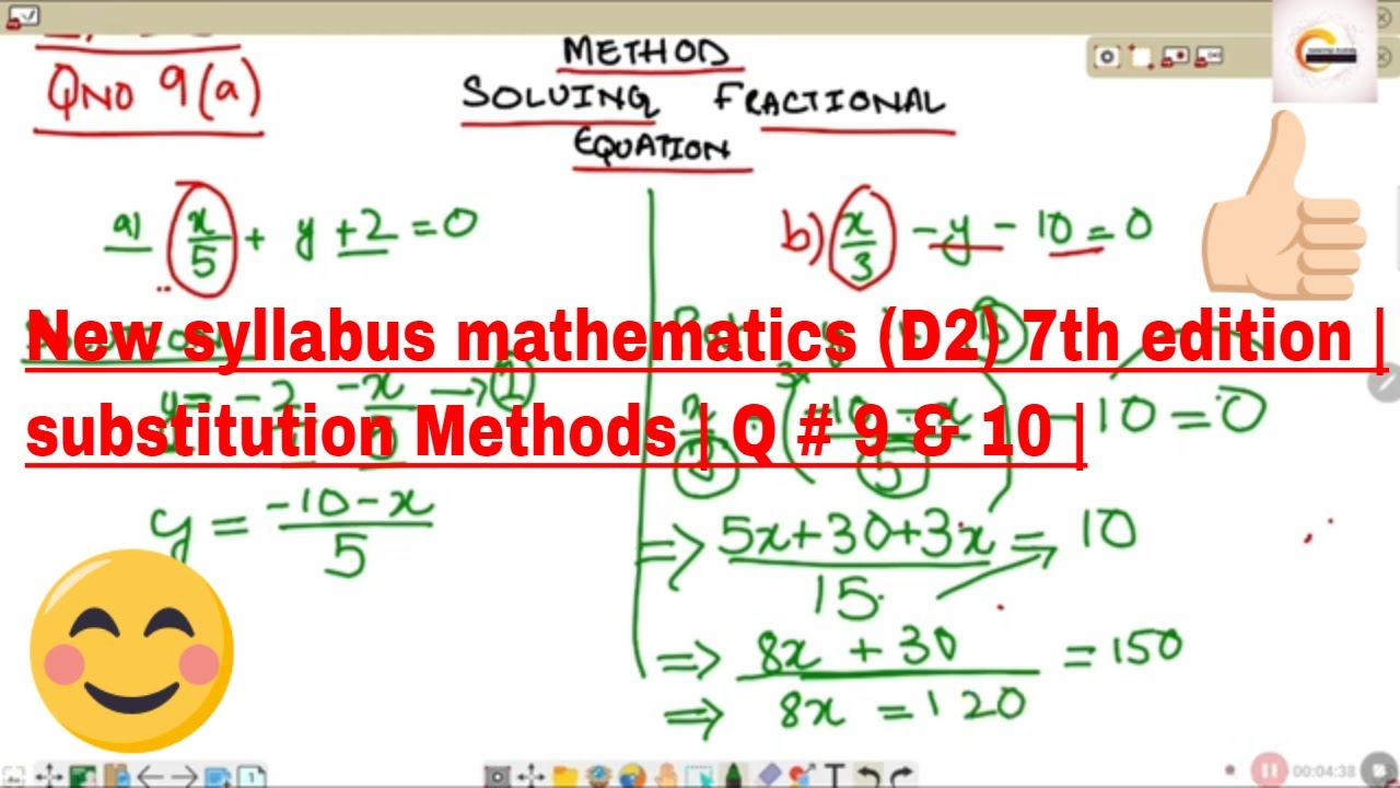 Mathematics Book 2 (D2) New syllabus | 7th Edition | EX 2E | Q # 9 and ...