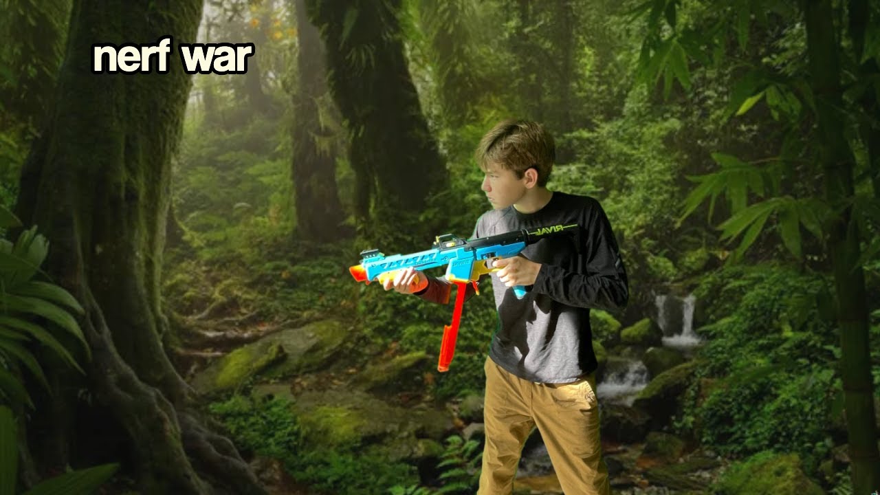 Insane nerf war in the jungle - YouTube