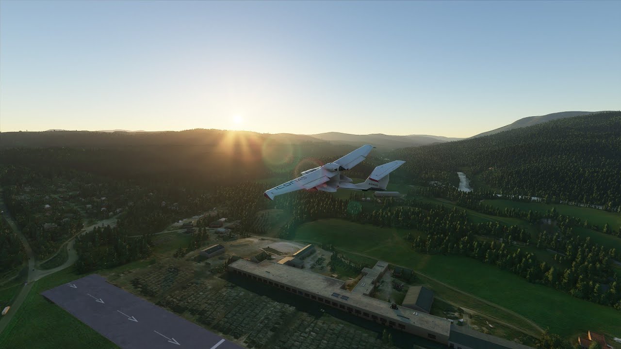 Fjell 652 flying around the map on Microsoft Flight Simulator 2020 ...