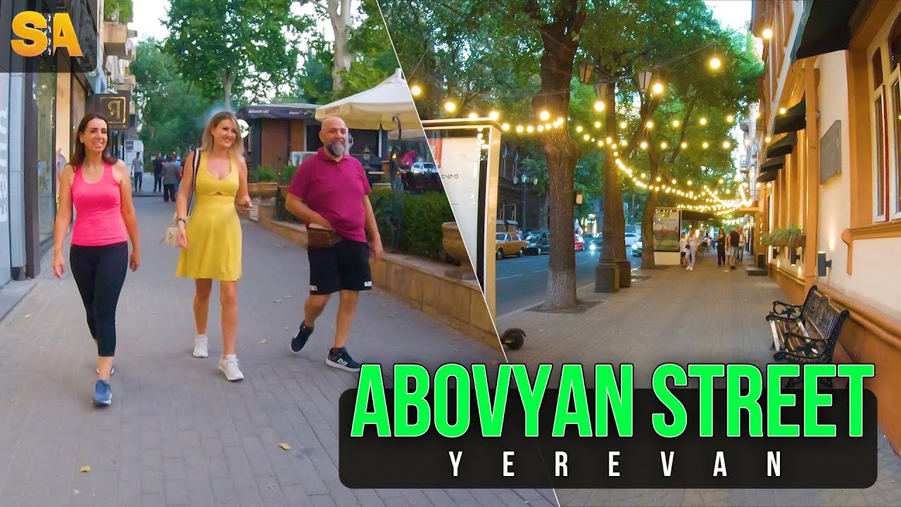 Yerevan, Abovyan Street (Աբովյան փողոց)😍خیابان ابوویان در مرکز ایروان ...