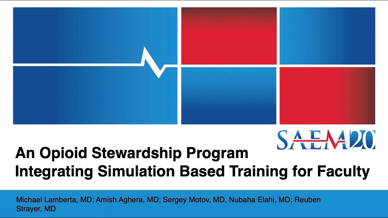 Opioid Stewardship Program Integrating Simulation Based Training with ...
