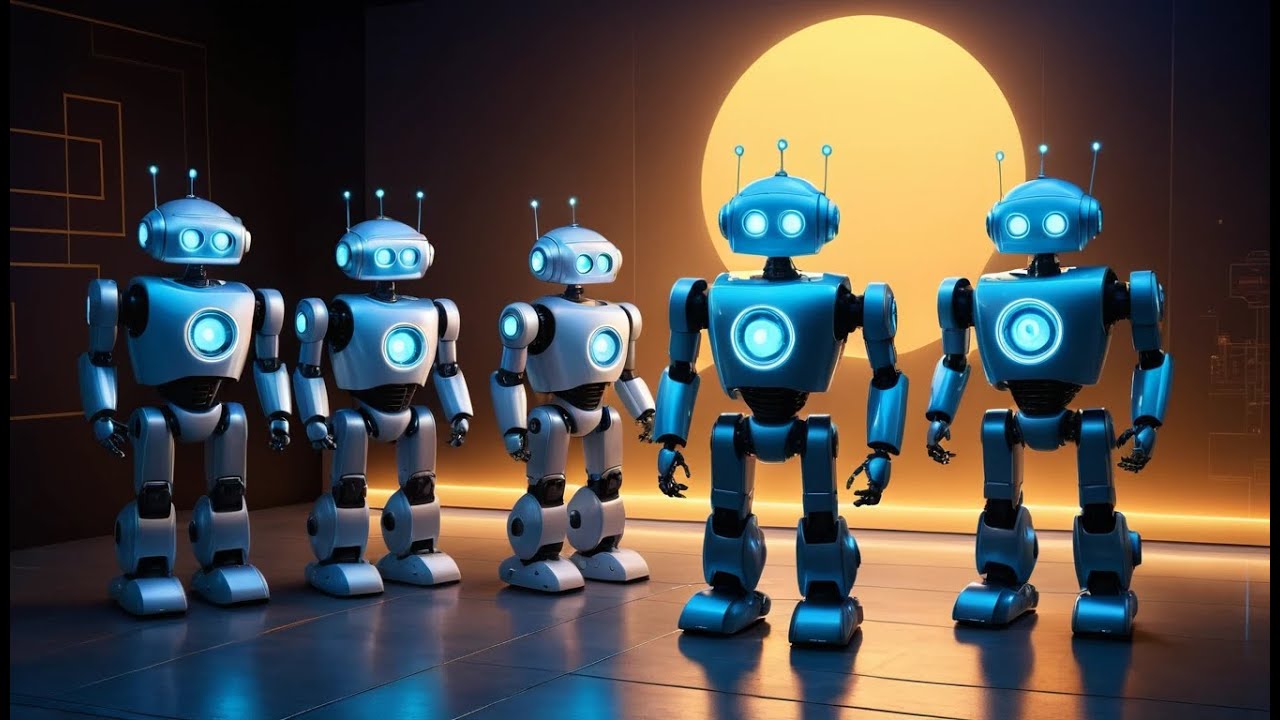 Five Little Robots on the Run | Fun Robot Song for Kids | Sing and Move ...