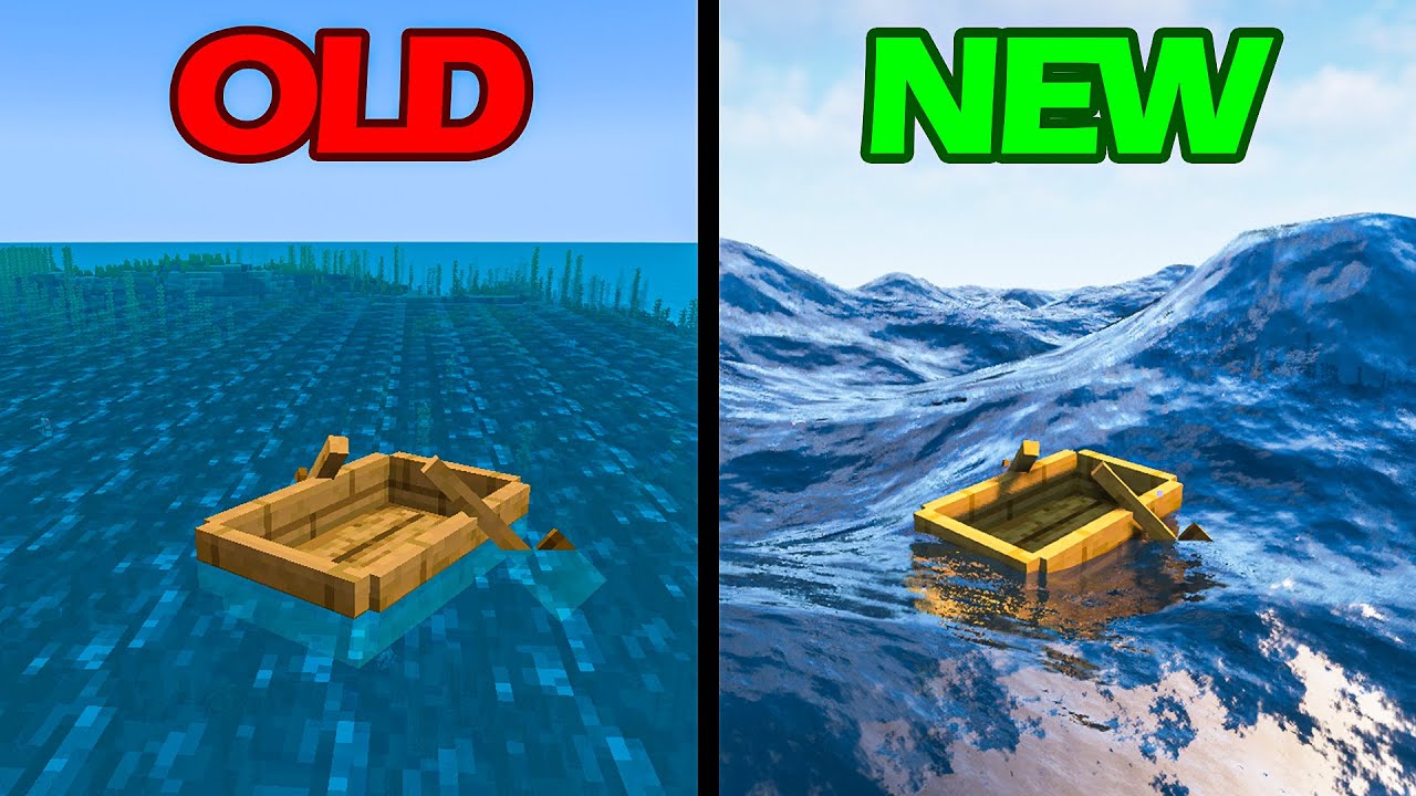 minecraft ocean physics old vs new - YouTube