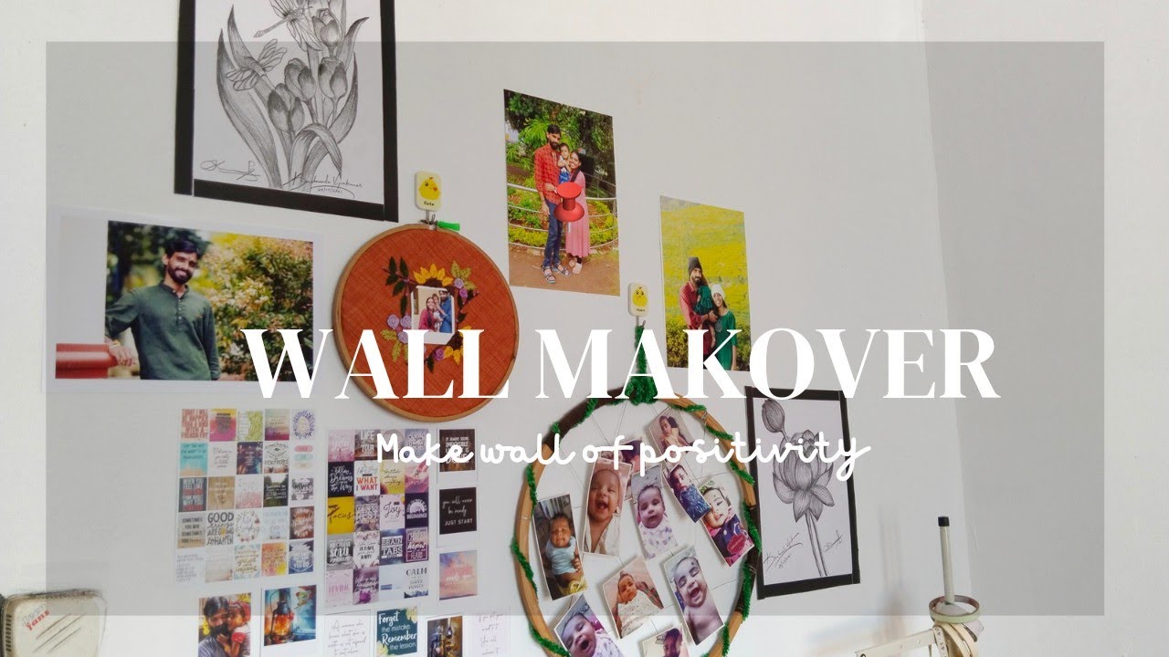 373 :let's set a wall of positivity|| background wall decor - YouTube