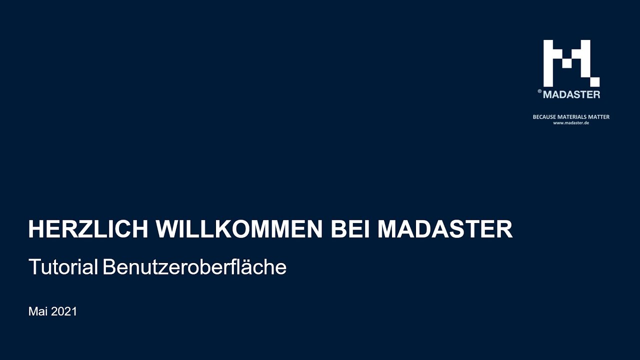 Madaster Tutorial 1: Benutzeroberfläche - YouTube