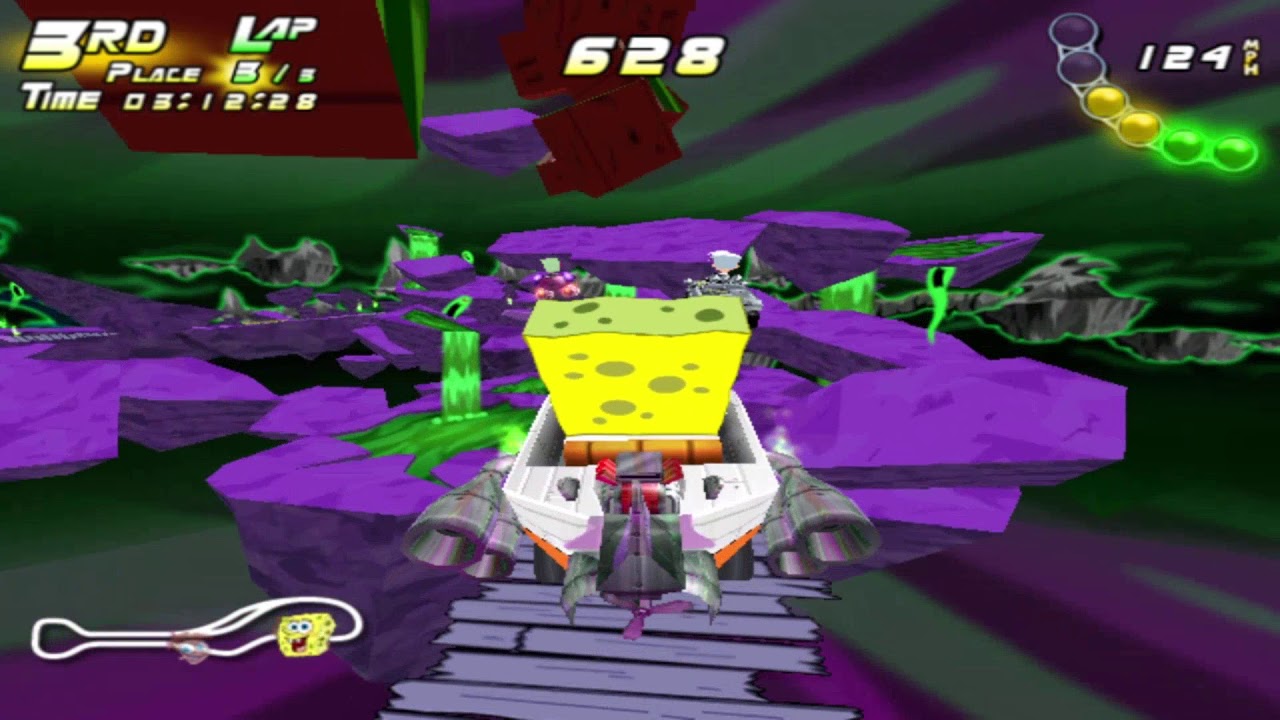 NICKTOONS NITRO RACING ARCADE - SPONGEBOB ALL COURSES FULL PC GAMEPLAY ...