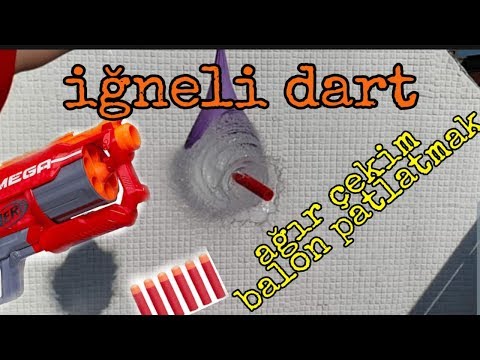 Efsane Nerf Mega Cyclonesock ile su dolu balonları patlattık,Ağır çekim videoları