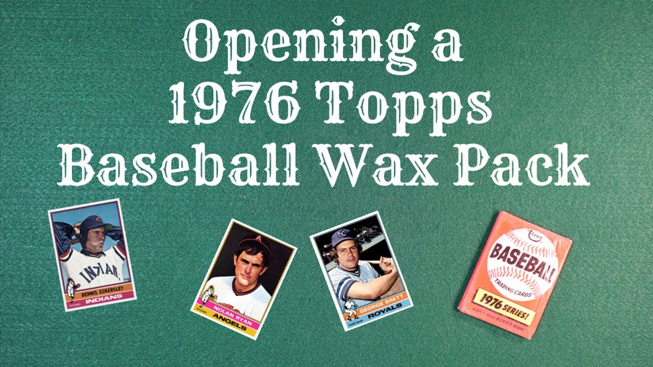 Opening a 1976 Topps Baseball Wax Pack - YouTube
