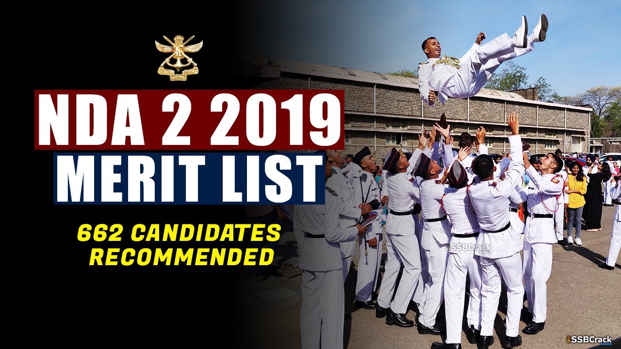 NDA 2 2019 Merit List 662 Candidates Recommended YouTube