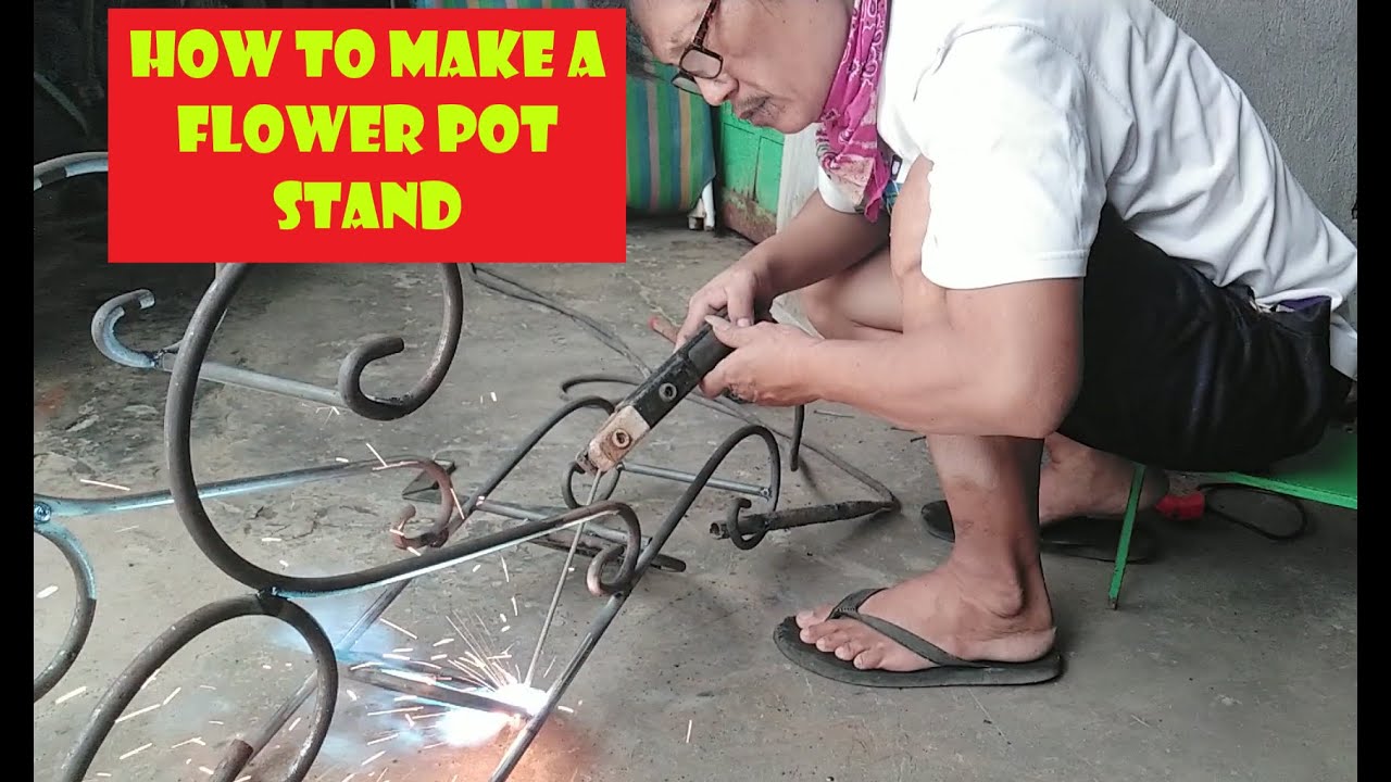 MAKING FLOWER POT STAND | Welding | Flower Pot Stand | Part 2 - YouTube