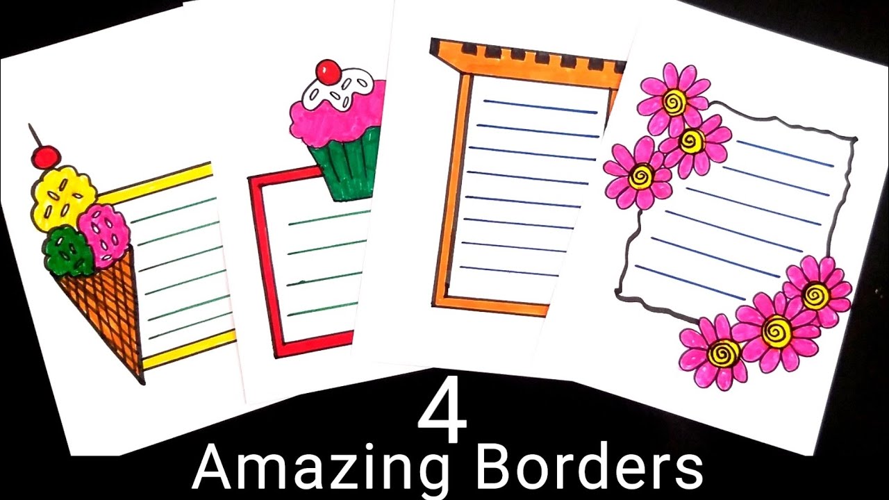 4 Amazing book lables for students | assignment front page border ...