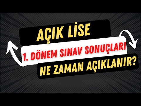 Açık Lise sınav sonuçları ne zaman açıklanacak?