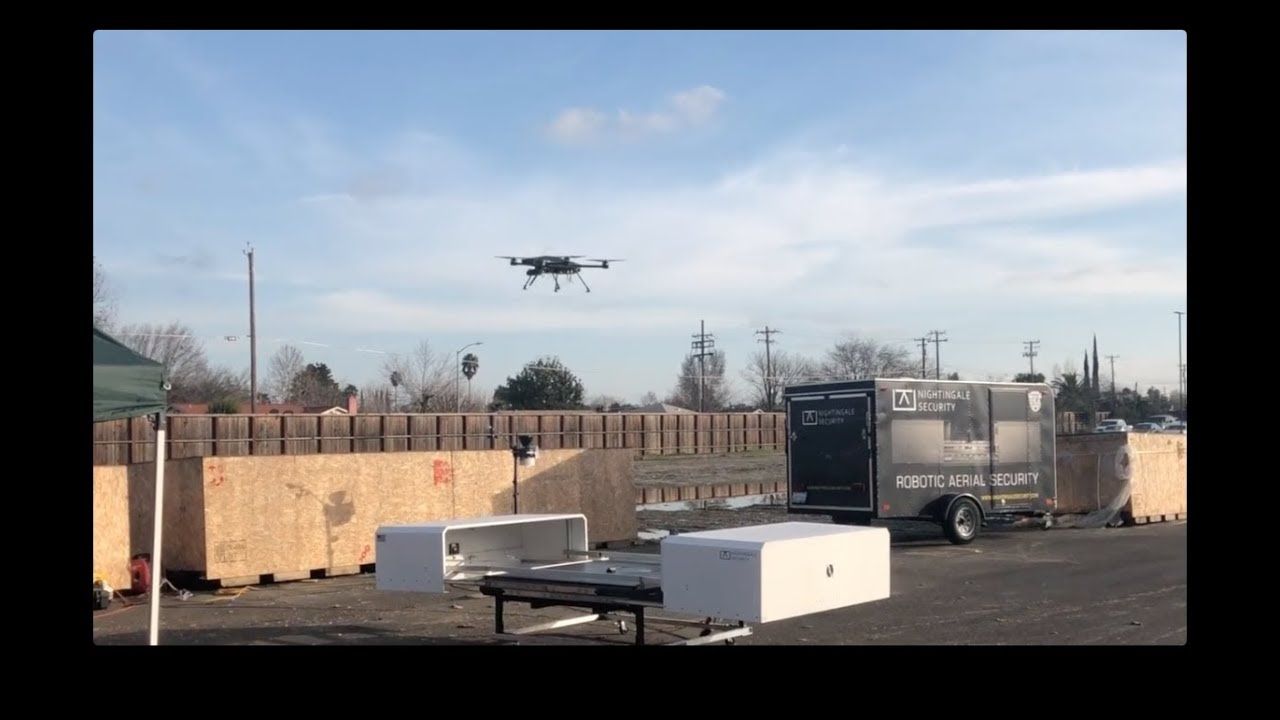NIGHTINGALE SECURITY A GLIMPSE OF ROBOTIC AERIAL SECURITY II - YouTube
