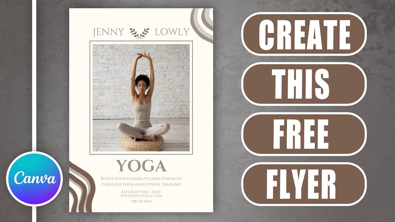 How to create this free FLYER | Poster in Canva - YouTube