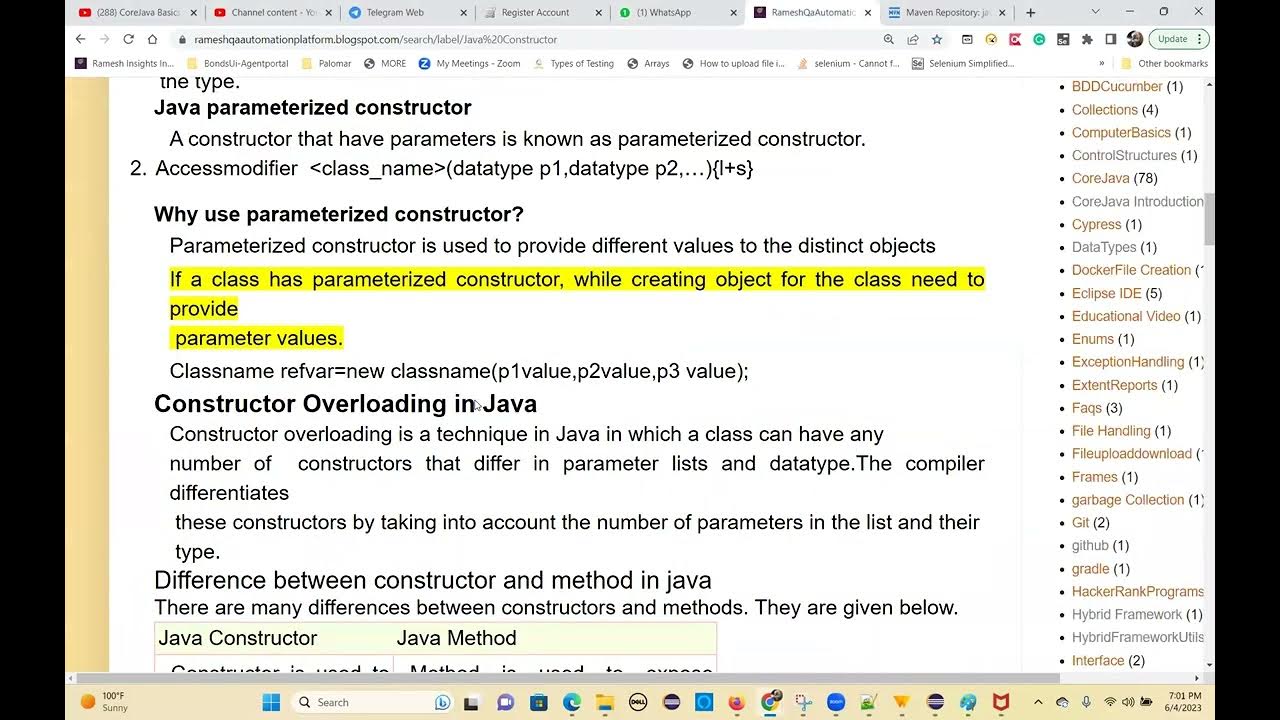 CoreJava Inheritance Theory Programs Part1 June 04 2023 - YouTube