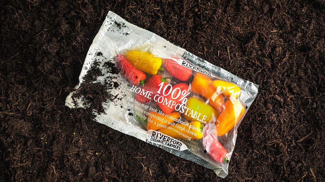Our new home compostable packaging - YouTube