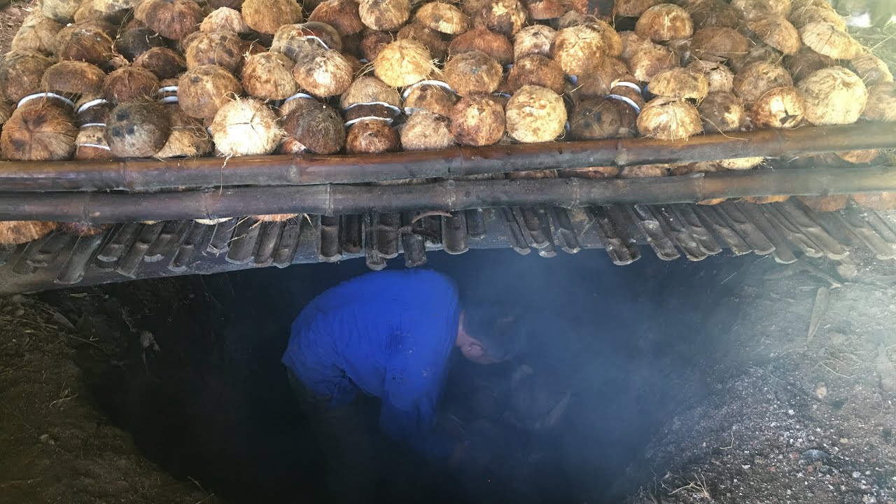 HOW TO COOK COPRA PART1 #satisfying #asmr #short #shorts #shortvideo ...