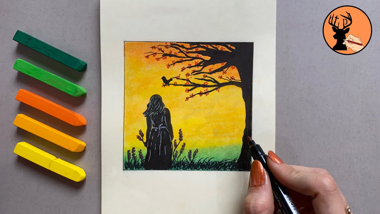 Alone Girl Drawing: How To Paint With Soft Pastel And Draw Alone Girl ...