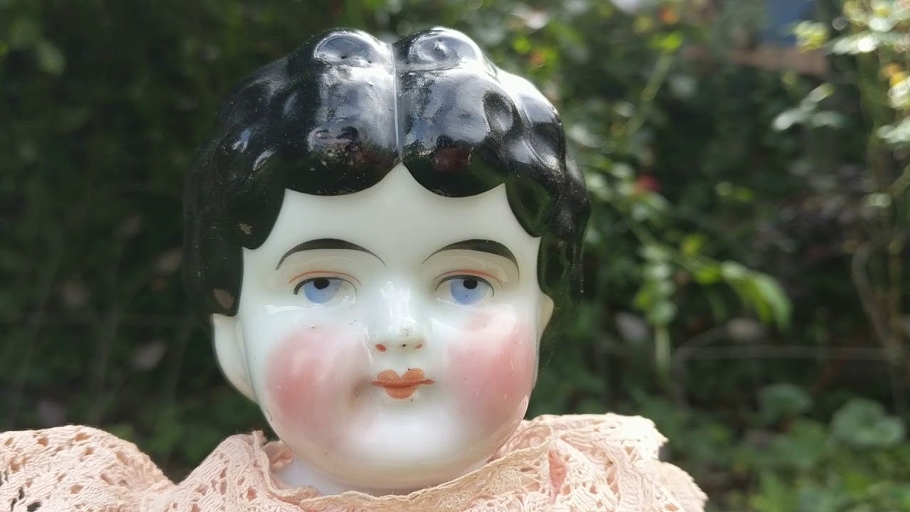 Antique German Low Brow China Head Doll Circa 1880 1890 Youtube